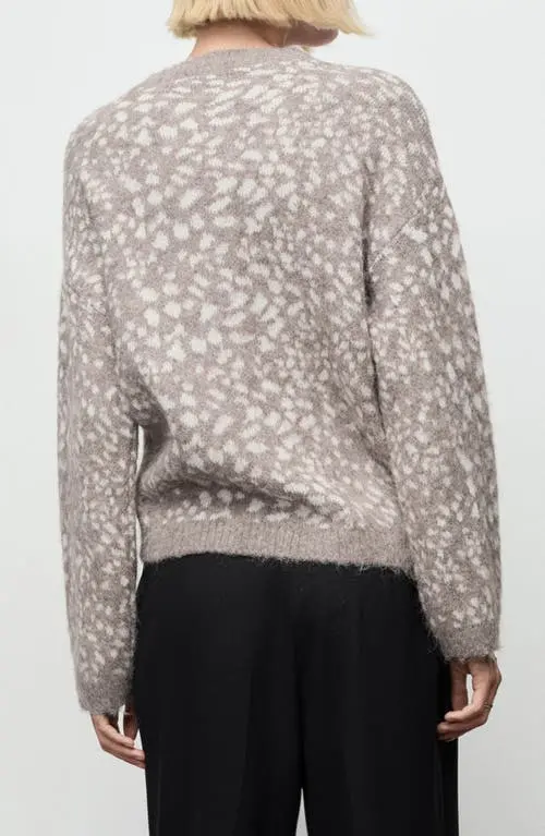 Mango Animal Print Crewneck Sweater