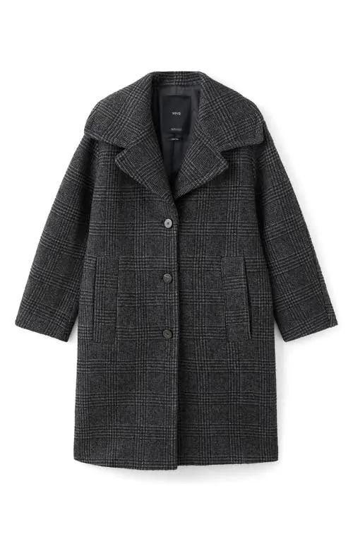 Mango Glen Plaid Wool-blend Coat