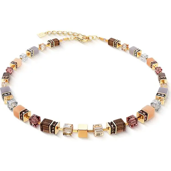 COEUR DE LION Geocube Precious Statement Necklace - Blush