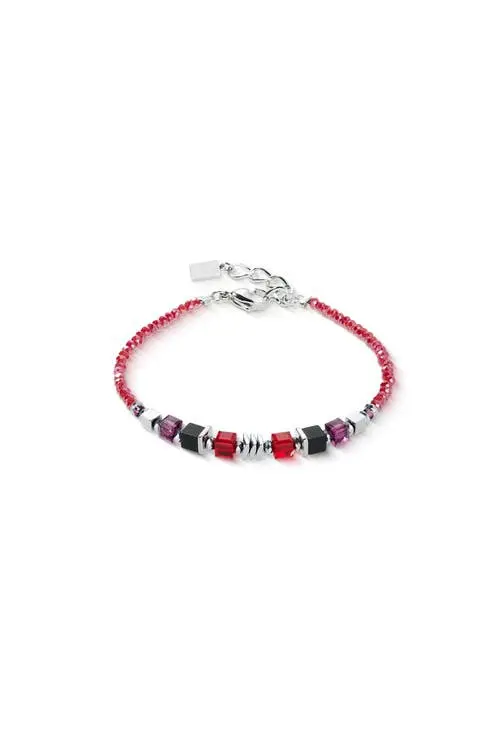 COEUR DE LION Wave Cube Flow Bracelet - Red