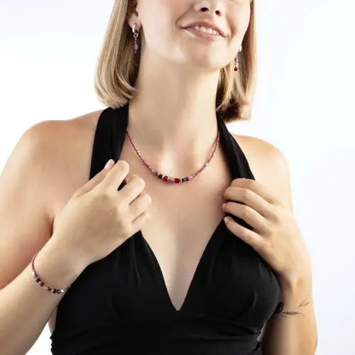 COEUR DE LION Wave Cube Flow Bracelet - Red