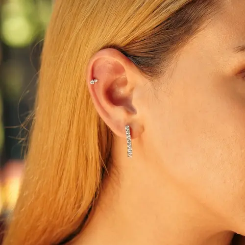 SPERO LONDON Sterling Tennis Earring