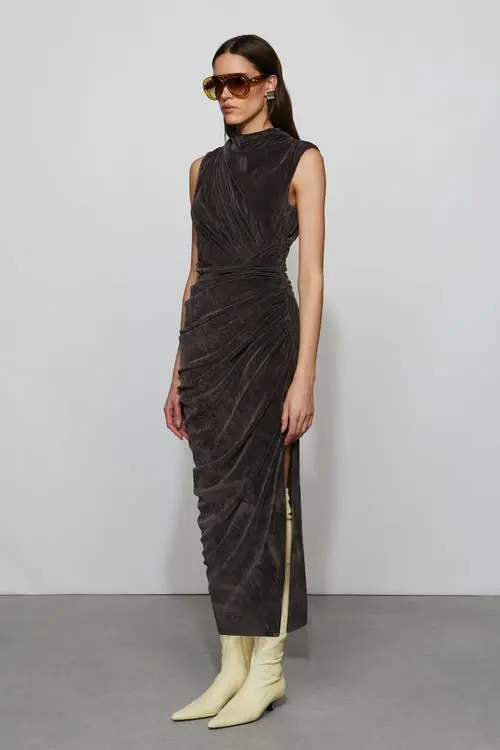 ET OCHS Olympia Draped Midi Dress