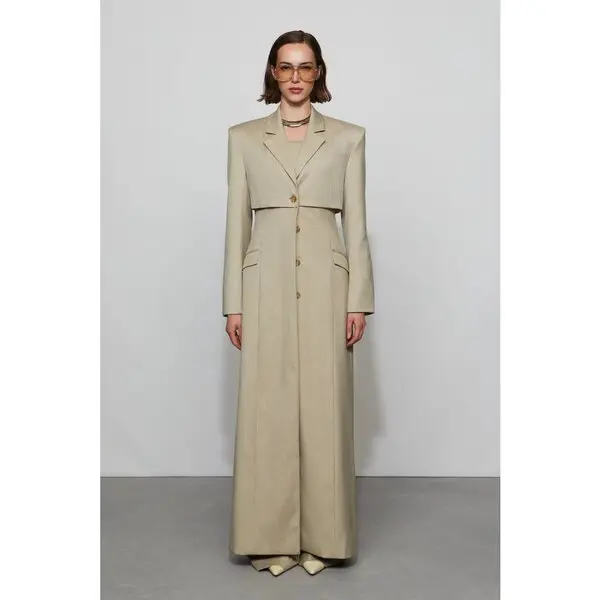 ET OCHS Greer Sleeveless Jacket - Taupe