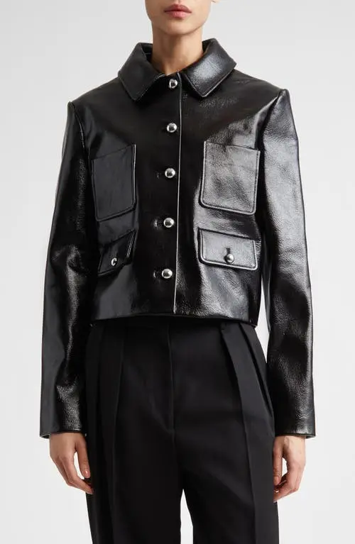 Altuzarra Astley Lambskin Leather Jacket - Black