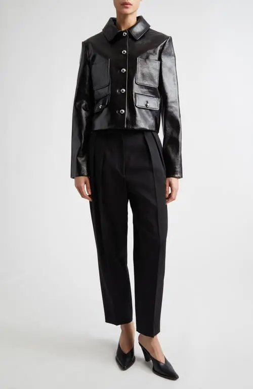 Altuzarra Astley Lambskin Leather Jacket - Black