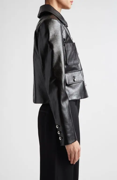 Altuzarra Astley Lambskin Leather Jacket - Black