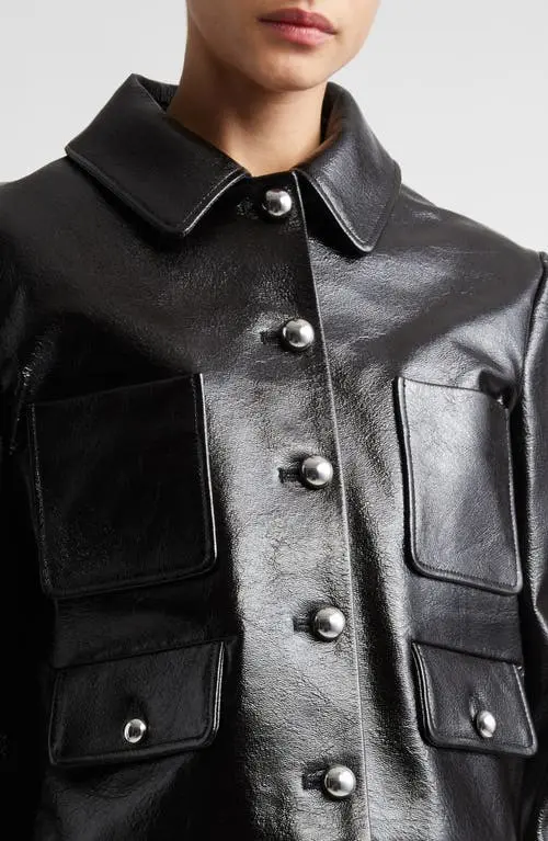 Altuzarra Astley Lambskin Leather Jacket - Black