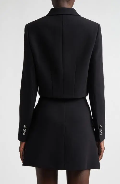 Versace Medusa '95 Double Face Virgin Wool Crepe Crop Jacket