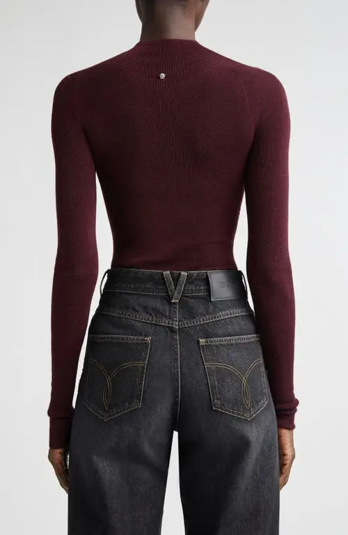 Versace Merino Wool Blend Sweater - Burgundy