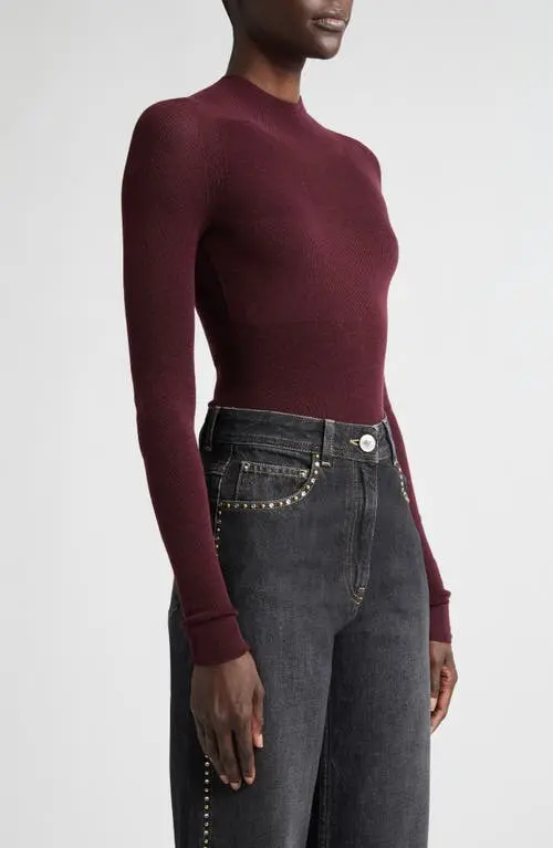 Versace Merino Wool Blend Sweater - Burgundy