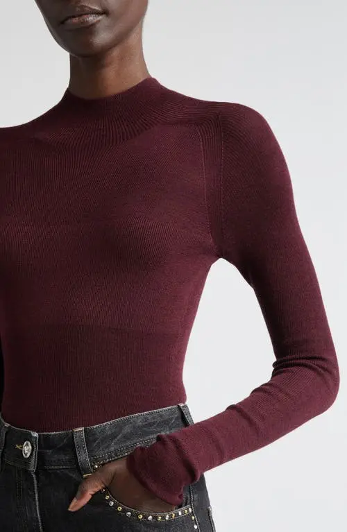 Versace Merino Wool Blend Sweater - Burgundy
