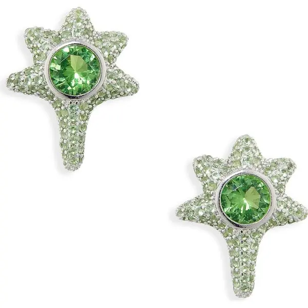Collina Strada Coral Stud Earrings - Apple Green