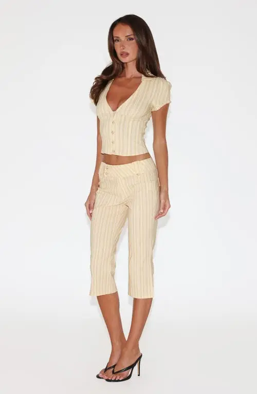 TIGER MIST Stripe Capri Pants