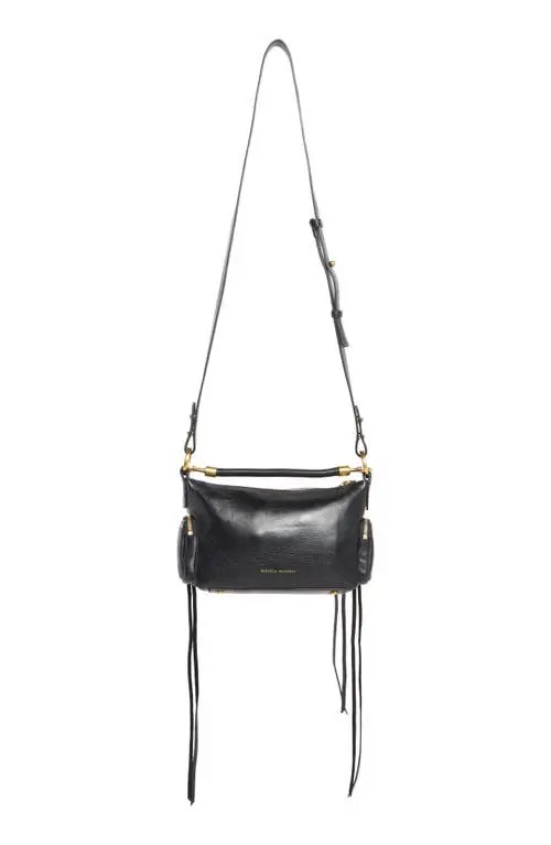 Rebecca Minkoff Mini M.a.b. Leather Shoulder Bag - Black