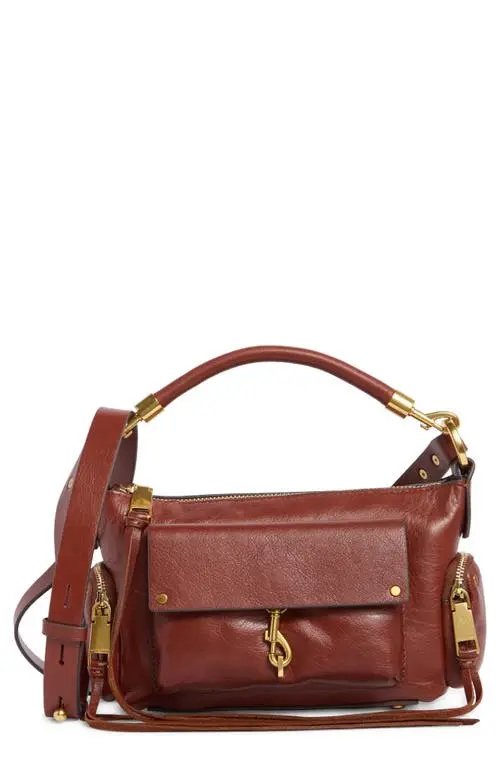 Rebecca Minkoff Mini M.a.b. Leather Shoulder Bag - Sienna