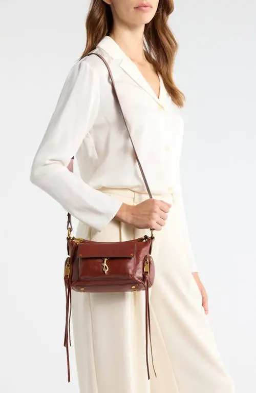 Rebecca Minkoff Mini M.a.b. Leather Shoulder Bag - Sienna