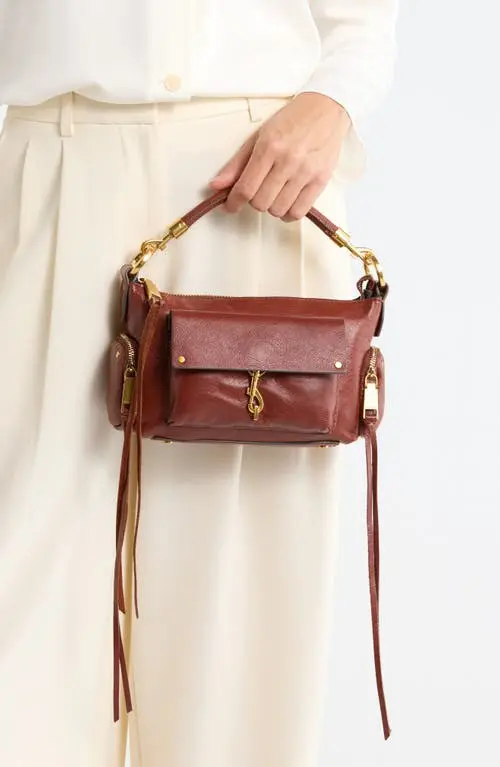 Rebecca Minkoff Mini M.a.b. Leather Shoulder Bag - Sienna