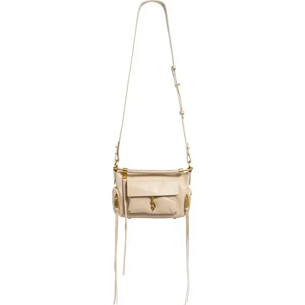 Rebecca Minkoff Mini M.a.b. Leather Shoulder Bag - Stone
