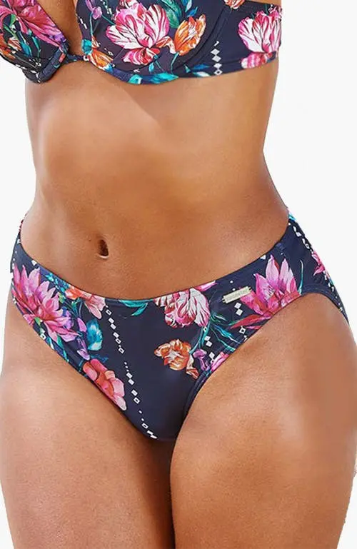 LASCANA Floral Bikini Bottom - Navy Printed - 2