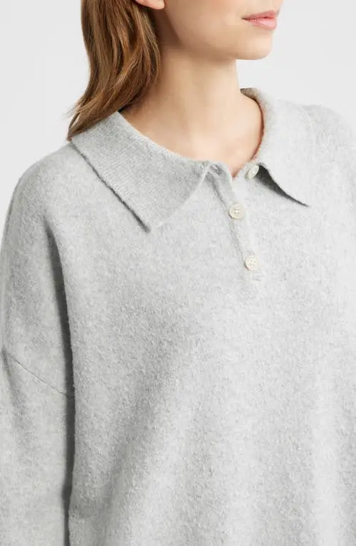 PACSUN Jesse Knit Polo Sweater - Heather Grey