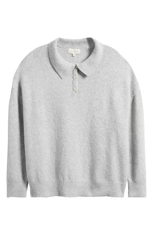 PACSUN Jesse Knit Polo Sweater - Heather Grey