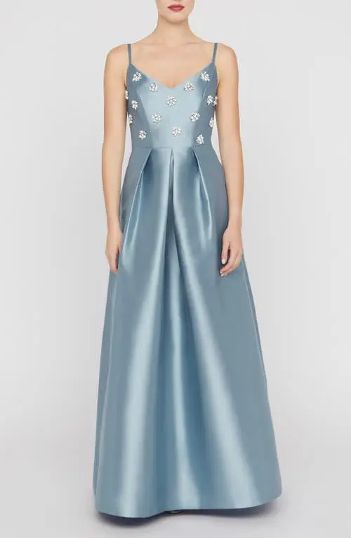 KAY UNGER Eloise Embellished Mikado Gown