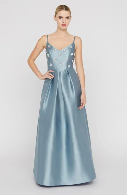 KAY UNGER Eloise Embellished Mikado Gown