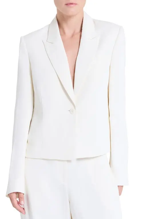 TWP Sawyer Boxy Crop Blazer - Bone