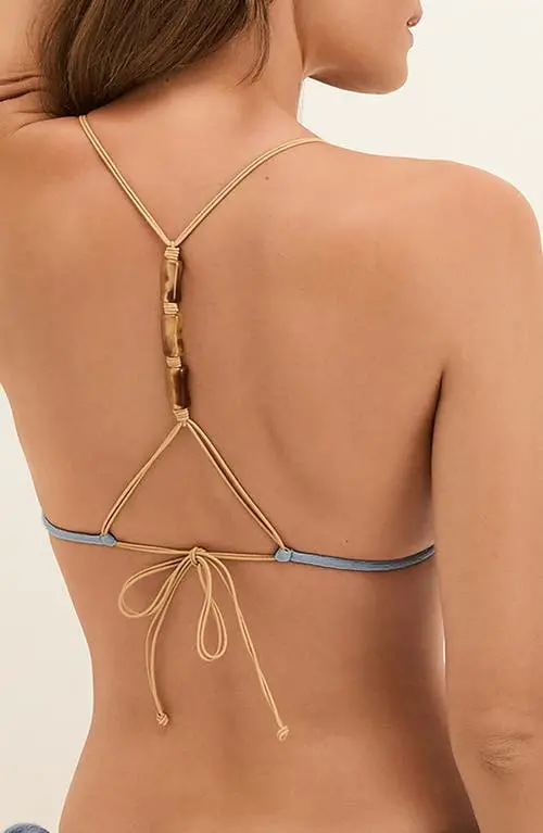 VIX PAULA HERMANNY Firenze Lesley Beaded Racerback Bikini Top