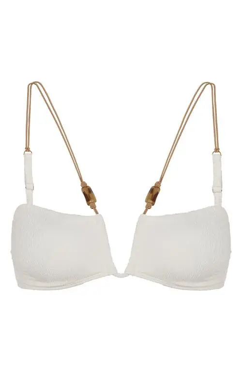 VIX PAULA HERMANNY Firenze Lesley Carol Beaded Bikini Top