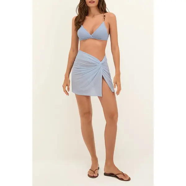 VIX PAULA HERMANNY Karen Cover-up Miniskirt - Blue