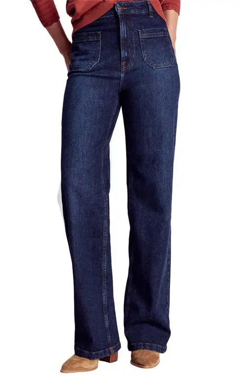 Boden Patch Pocket Relaxed Straight Leg Jeans