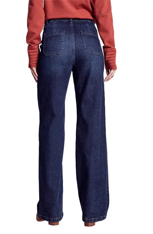 Boden Patch Pocket Relaxed Straight Leg Jeans