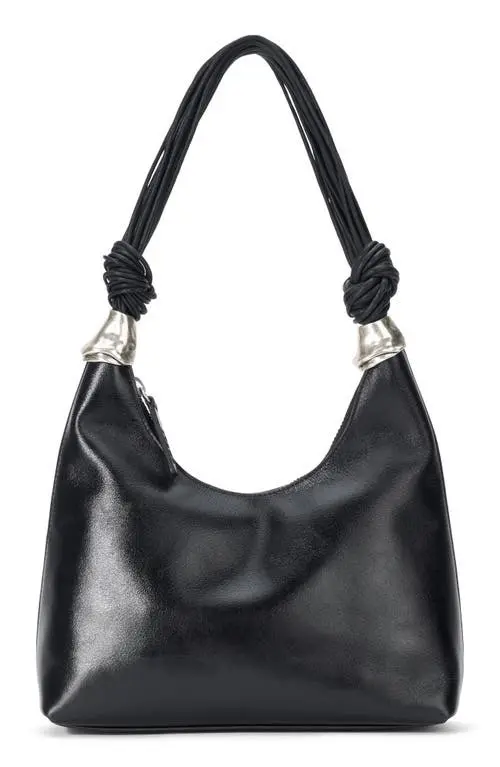 Staud Cuff Leather Shoulder Bag - Black