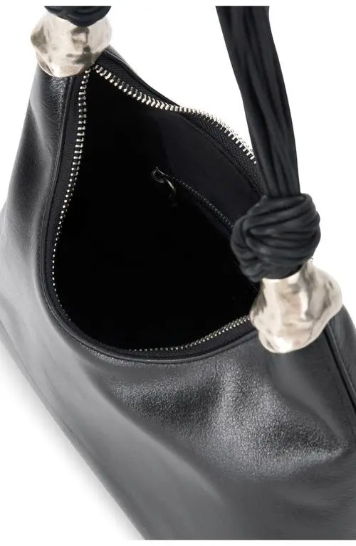 Staud Cuff Leather Shoulder Bag - Black
