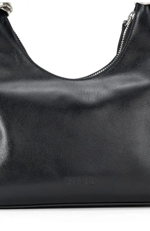 Staud Cuff Leather Shoulder Bag - Black