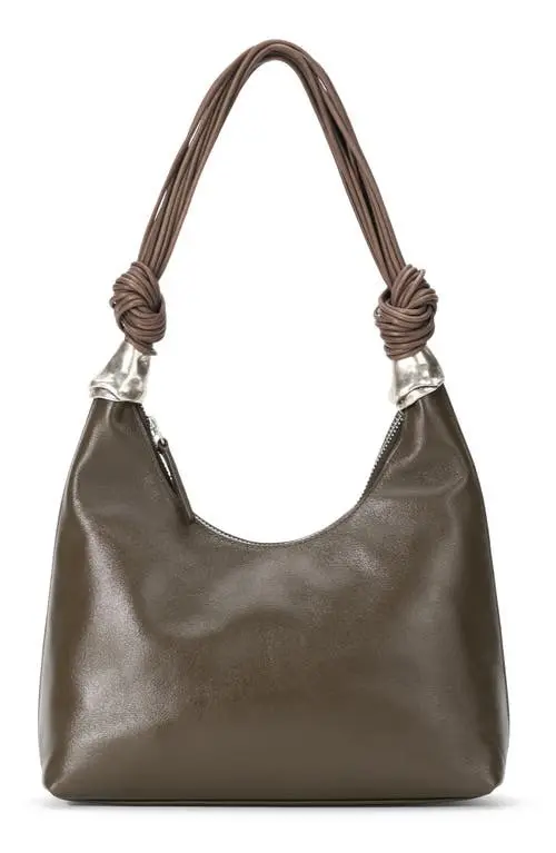Staud Cuff Leather Shoulder Bag - Truffle