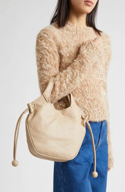 Marni Small Trunkaroo Leather Tote - Dune