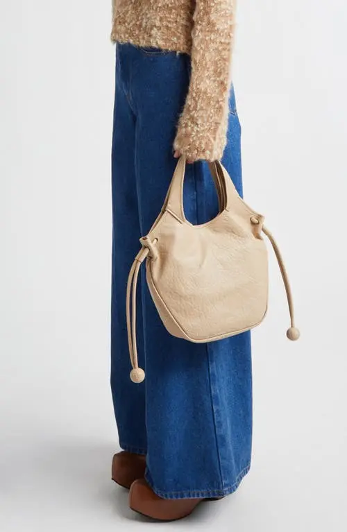 Marni Small Trunkaroo Leather Tote - Dune