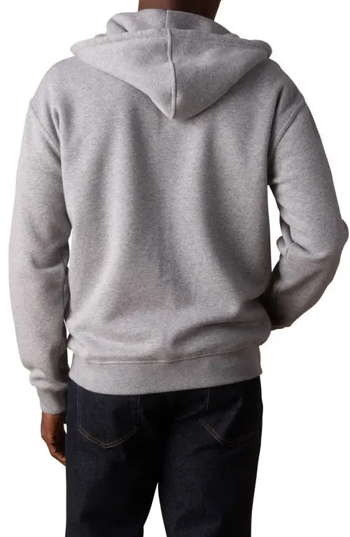 THE NORMAL BRAND Fleece Zip Hoodie - Heather Grey