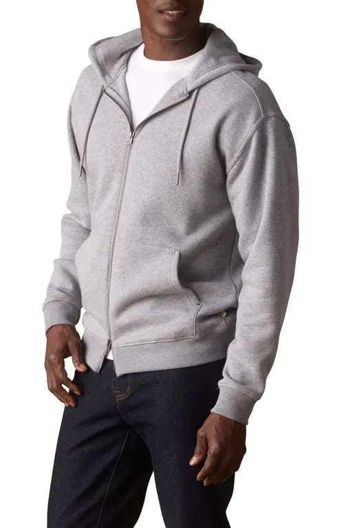 THE NORMAL BRAND Fleece Zip Hoodie - Heather Grey