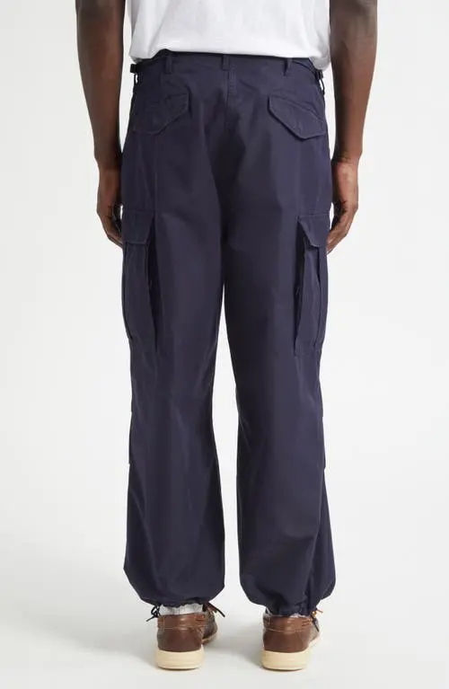 BEAMS Cotton & Nylon Oxford Cargo Pants - Navy