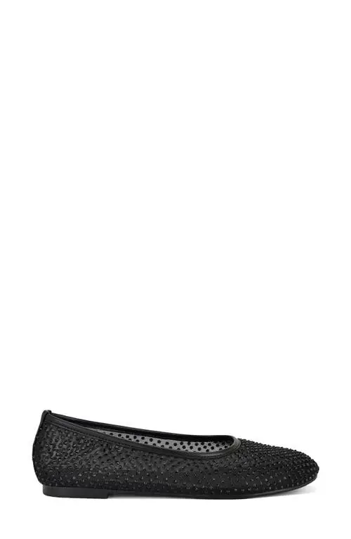 Nine West Burnne Studded Mesh Flat - Black