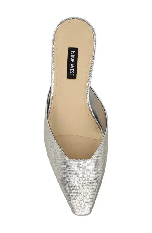 Nine West Camenla Mule - Silver
