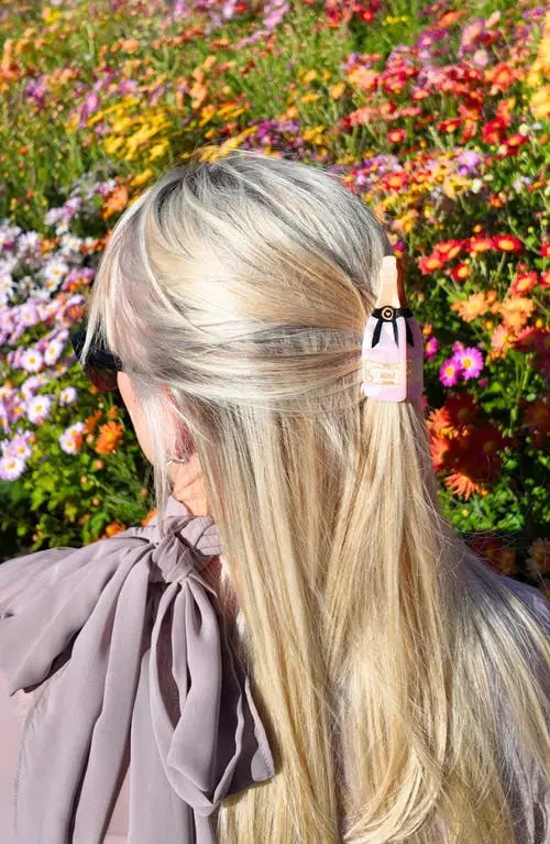 SOLAR ECLIPSE Hand-painted Rosé Claw Clip