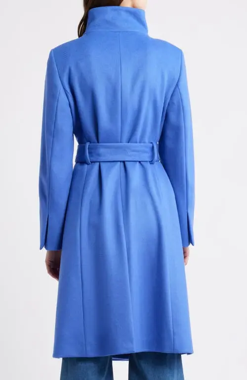 BOSS Wool And Cashmere Belted Coat - Turq/aqua