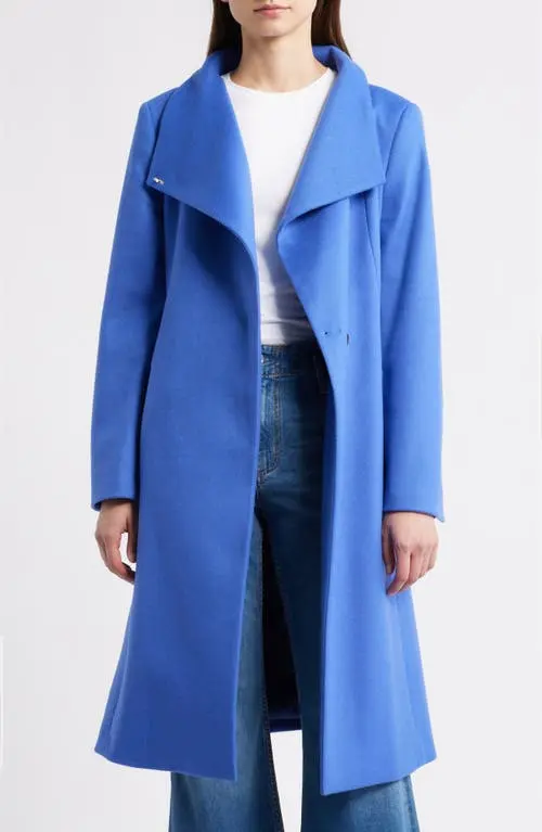 BOSS Wool And Cashmere Belted Coat - Turq/aqua