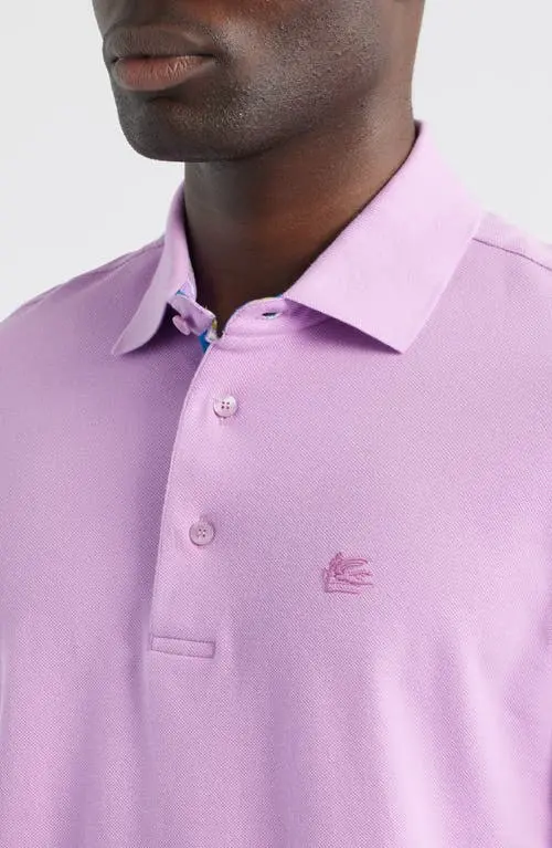 Etro Roma Solid Cotton Piqué Polo - Viola