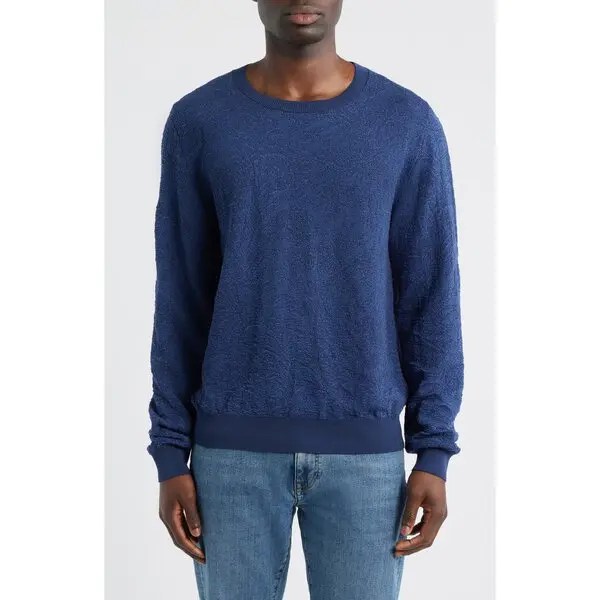 Etro Floral Paisley Jacquard Cotton Crewneck Sweatshirt